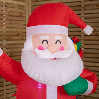 6ft (190cm) LED Christmas Inflatables Outdoor Santa Claus With Gifts ...