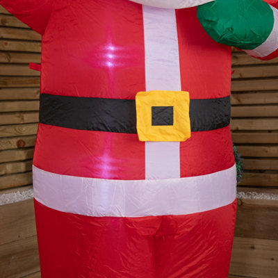 6ft (190cm) LED Christmas Inflatables Outdoor Santa Claus With Gifts ...