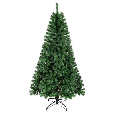6ft Artificial Christmas Tree with Sturdy Metal Stand 598 tips Green