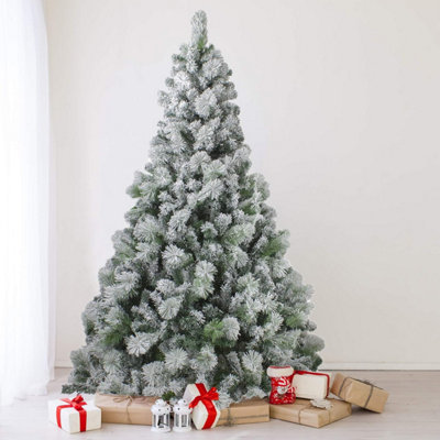 6FT ARTIFICIAL SNOW COVERED COLORADO SPRUCE CHRISTMAS TREE