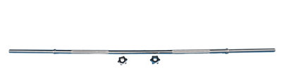 6ft Chrome Barbell Spinlock Weight Bar Fits 1" Plates, 110kg Max Load ...
