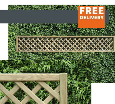6ft Diamond Trellis panel (W)30cm x (H)183cm