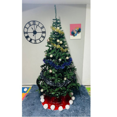 6ft Green Artificial Christmas Tree, 1000 Tips Xmas Pine Tree with ...