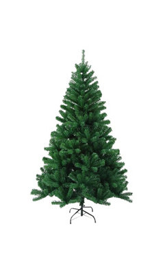 6ft Green Artificial Traditional Realistic Christmas Tree with Metal ...