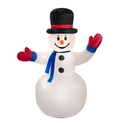 6FT Hello Frosty Christmas Snowman Inflatable | DIY at B&Q