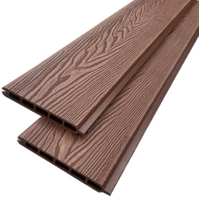 6ft High Golden Oak Composite Fence Panel