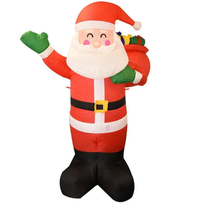6FT Inflatable LED Christmas Santa Claus | DIY at B&Q