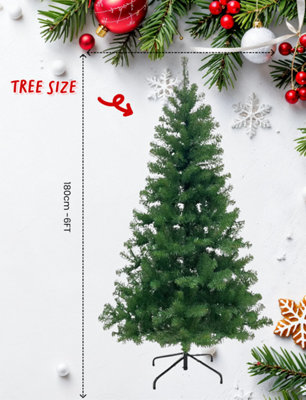 6FT Luxury Imperial Grand Fir Full Artificial Christmas Tree 1000 ...