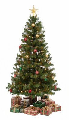 6FT Luxury Imperial Grand Fir Full Artificial Christmas Tree 1000 ...
