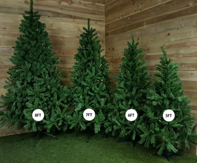 6ft Luxury Plain Green Christmas Tree with 481 tips 106cm Diameter ...