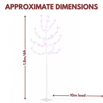 6ft Multi Coloured Christmas Twig Tree