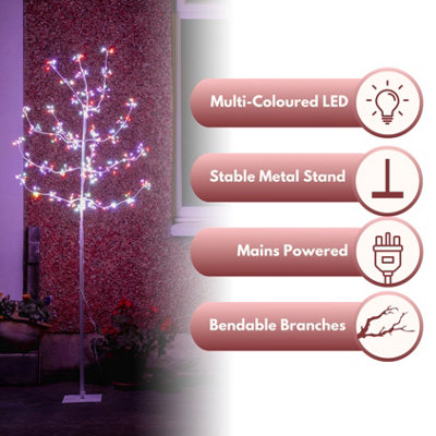 6ft Multi Coloured Christmas Twig Tree