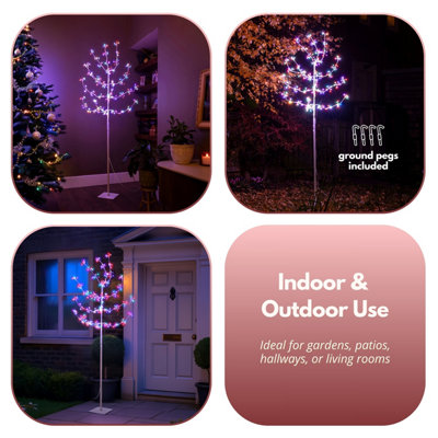 6ft Multi Coloured Christmas Twig Tree