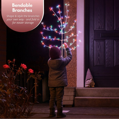 6ft Multi Coloured Christmas Twig Tree