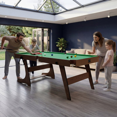6FT PREMIUM PUB STYLE SNOOKER & POOL GAMES TABLE