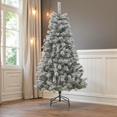 6ft Snowy Flocked Christmas Tree
