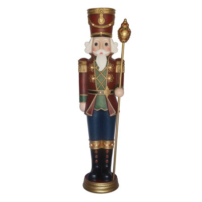 6ft Traditional Christmas Nutcracker Soldier Red Green and Blue with ...