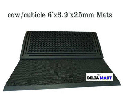 6ft x 3.9ft x 25mm Heavy Duty Cow Cubicle Mats Durable and Comfortable ...