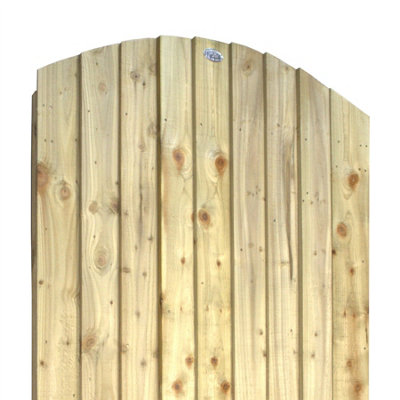 6ft x 3ft Arch Top Wooden Garden Gate Feather Edge Fully Framed Treated ...