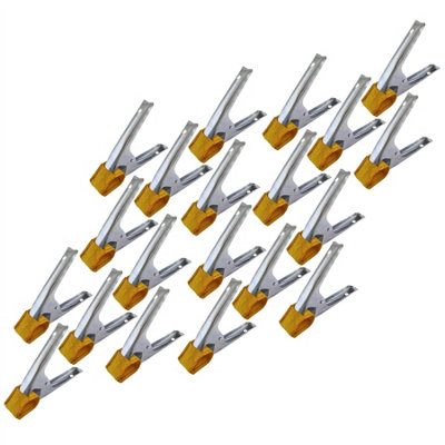 6in Metal Market Stall Clips Grips Holder Clasp & Protective Leather ...