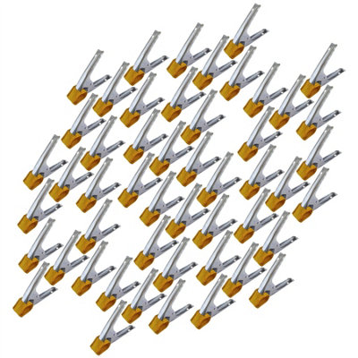 6in Metal Market Stall Clips Grips Holder Clasp & Protective Leather ...