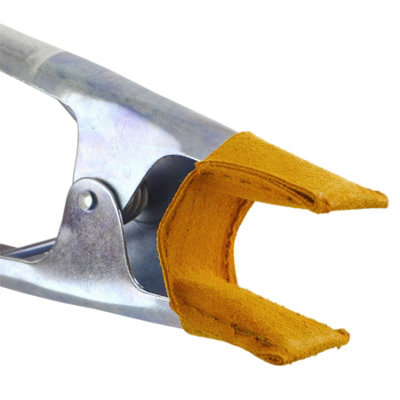 6in Metal Market Stall Clips Grips Holder Clasp With Protective Leather ...