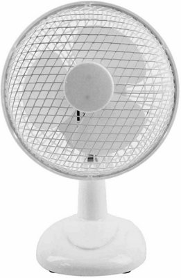 6inch Low Noise Oscillation Desk Fan - White