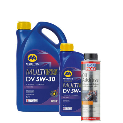 6L MORRIS 5w30 Fully Synthetic Engine Oil Multivis ADT DV + OIL ...