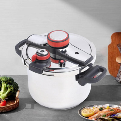 6L Stainless Steel Pressure Cooker - Multi-Hob Compatible (Gas ...