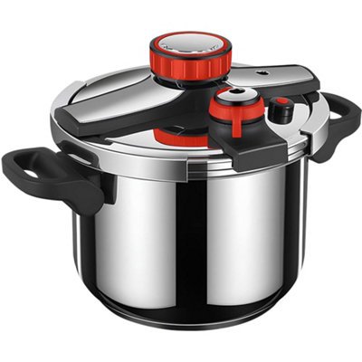 6L Stainless Steel Pressure Cooker - Multi-Hob Compatible (Gas ...