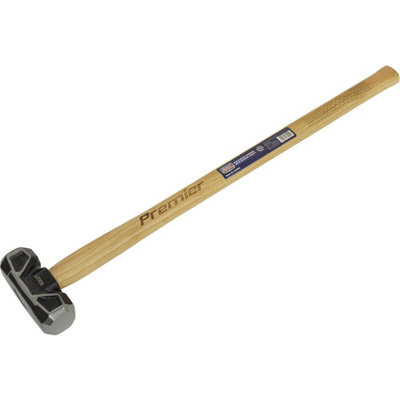 6LB HARDENED SLEDGE HAMMER - HICKORY WOODEN SHAFT - DROP FORGED CARBON ...
