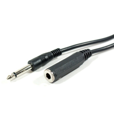 6m 6.35mm 1/4" Mono Plug to Jack Socket Extension Cable Guitar ...