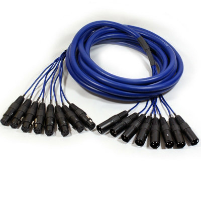 6m 8 Way XLR Male to Female Loom Cable Lead Microphone Stage Snake ...
