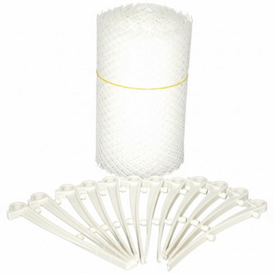 6M White Gutter Mesh for Conservatories