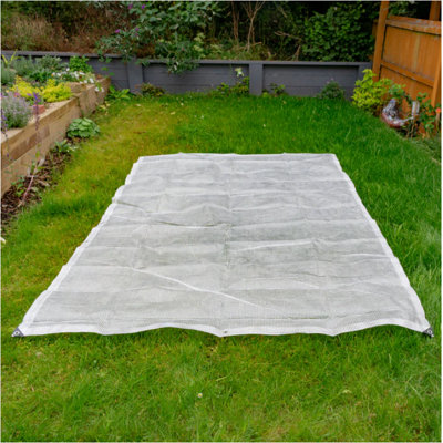 6m x 10m Clear XL-Grade Tarpaulin with 20 x 6" Bungee Balls (White)