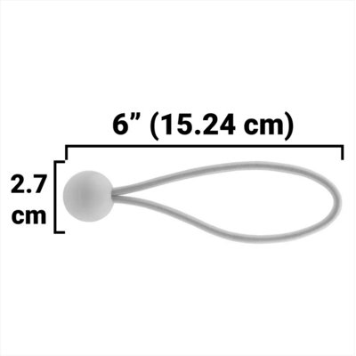 6m x 10m Clear XL-Grade Tarpaulin with 20 x 6" Bungee Balls (White)