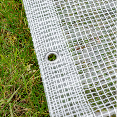 6m x 8m Clear M-Grade Tarpaulin with 10 Meters x 6mm Bungee Rope