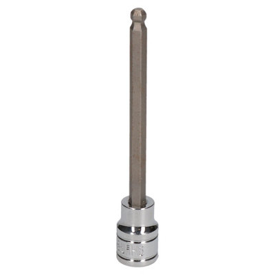 6mm 3/8" Drive Long Ball Ended Hex Allen Key Socket Bit 85mm Deep Reach ...