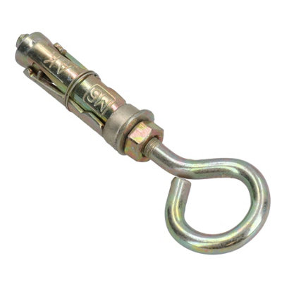 6mm Close Hook Anchor Eye Bolt Rawl Expansion Bolts Shield Wall 24 Pack