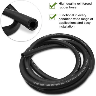 6mm Fuel Hose Reinforced Rubber Hose - Oil-Resistant Flexible Pipe for ...