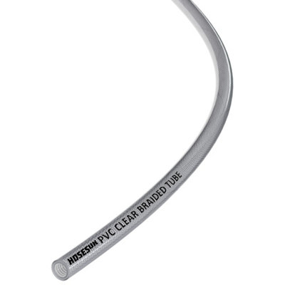 6mm ID PVC Reinforced Braided Clear Hose x 8 Metres for Water, Airline ...