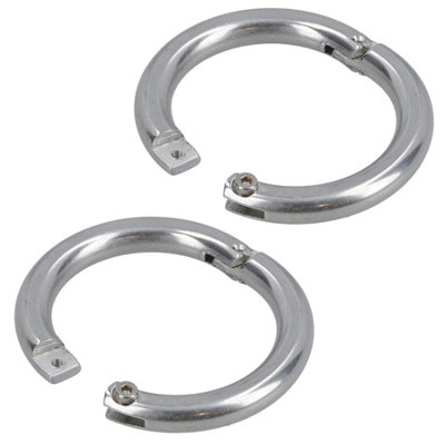 6mm Lockable Split Round Ring 2pk Shackle 316 Stainless Steel Splitring