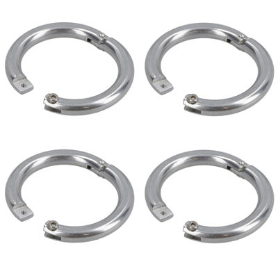 6mm Lockable Split Round Ring 4pk Shackle 316 Stainless Steel Splitring
