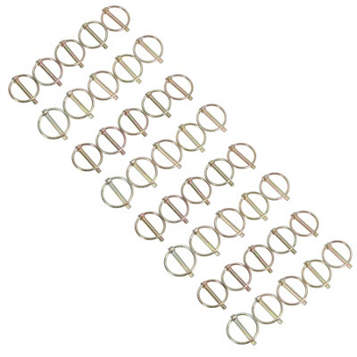 6mm Lynch Pins Clips Fasteners Linkage Locking Pins Tractors Trailers 40pc