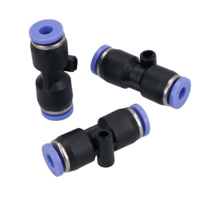 JCP Pneumatic Fittings 5-Pack 1/8" OD Push-to-Connect Straight Union ...