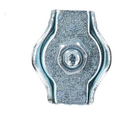 6mm Simplex Wire Rope / Cable Clamp Grips 10 PACK Zinc Plated