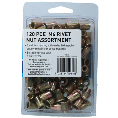 6mm Steel Nut Serts Inserts Rivet Nut Threaded Inserts Blindnut Rivnut ...
