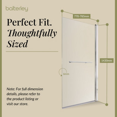6mm Toughened Safety Glass Reversible Hinged Straight Shower Bath ...