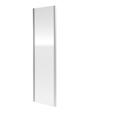 6mm Toughened Safety Glass Reversible Shower Side Panel 900mm Chrome