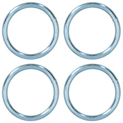 6mm x 50mm Steel Round O Rings Welded Zinc Plated DK37 | DIY at B&Q